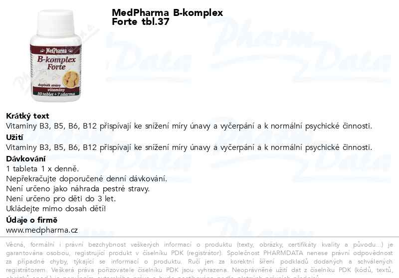 MedPharma B-komplex Forte tbl.37 | SOS lékárna online, internetová ...