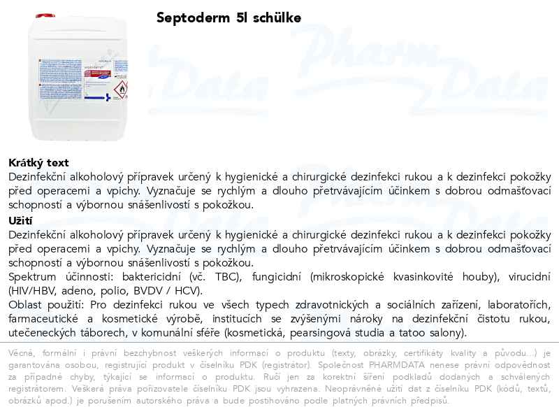 Septoderm 5l | SOS lékárna online, internetová lékárna, léky