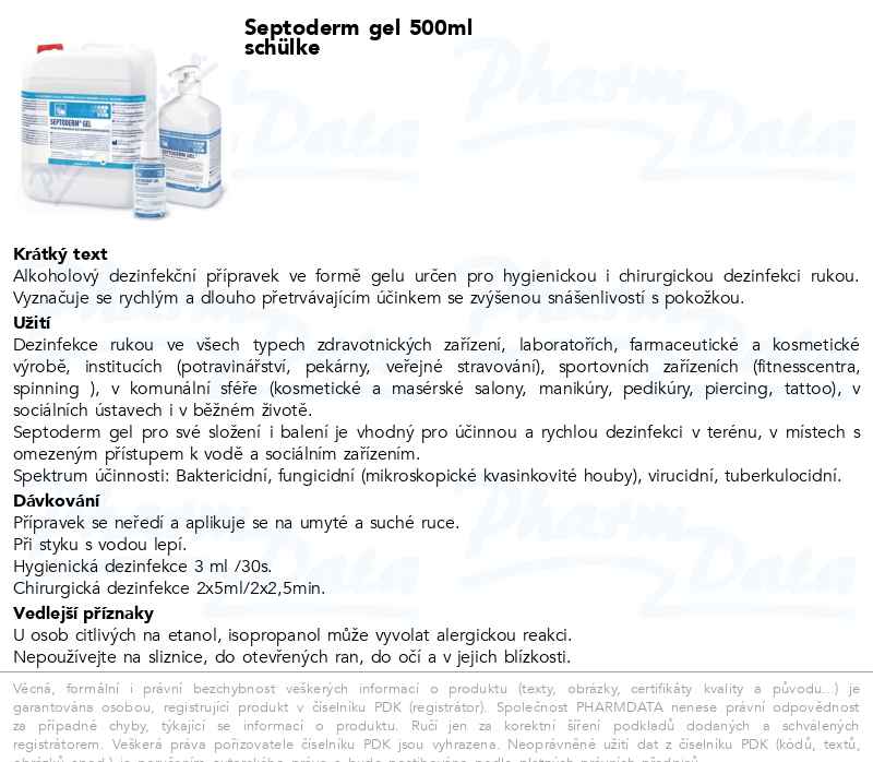Septoderm gel 500ml | SOS lékárna online, internetová lékárna, léky