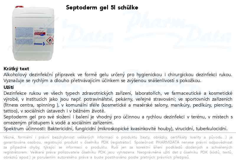 Septoderm gel 5l | SOS lékárna online, internetová lékárna, léky