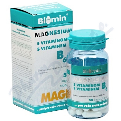 MAGNESIUM S VIT. B6 cps.50 Biomin | SOS lékárna online, internetová ...